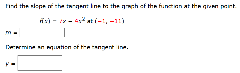 Solved Find the slope of the tangent line to the graph of | Chegg.com