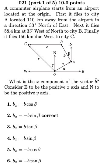Solved 021 (part 1 of 5 ) 10.0 ﻿pointsA commuter airplane | Chegg.com