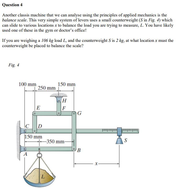 Solved This very simple system of levers uses a small | Chegg.com