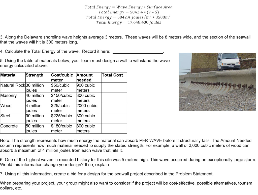 Solved Building a Seawall Overview In this activity you will | Chegg.com