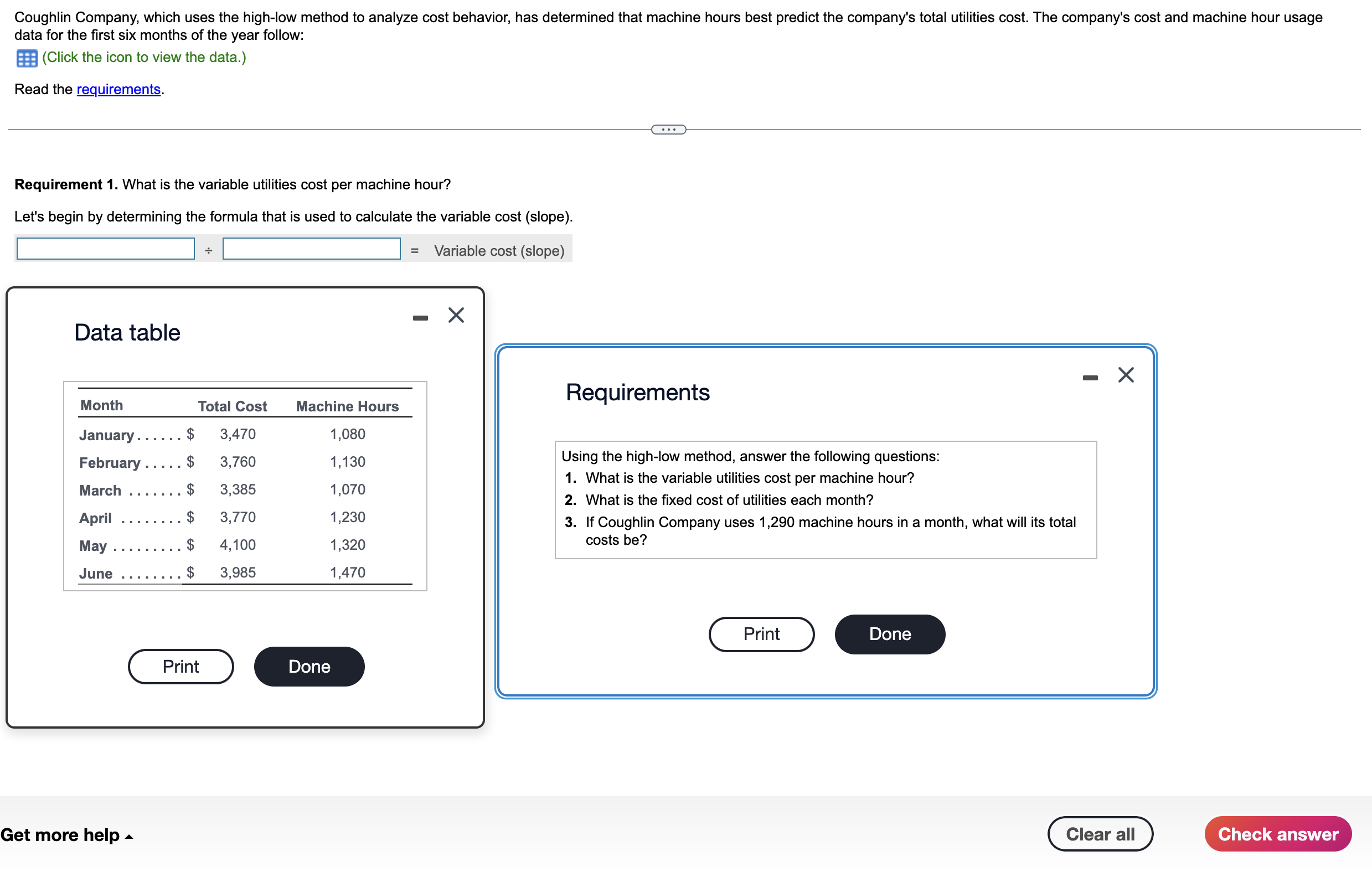 Solved data for the first six months of the year follow: | Chegg.com