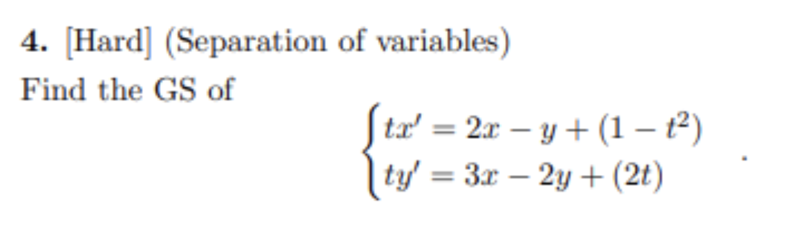 Solved [Hard] (Separation of variables)Find the GS | Chegg.com