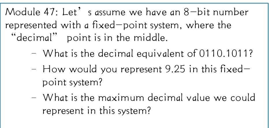 Solved Module 47: Let's assume we have an 8-bit number | Chegg.com