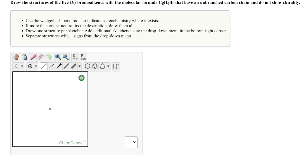 Solved Draw the structures of the five (E)-bromoalkenes with | Chegg.com