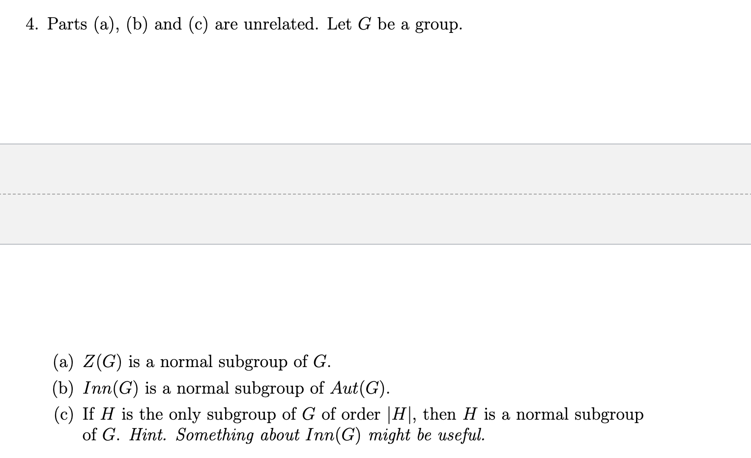 Solved 4. Parts (a), (b) and (c) are unrelated. Let G be a | Chegg.com