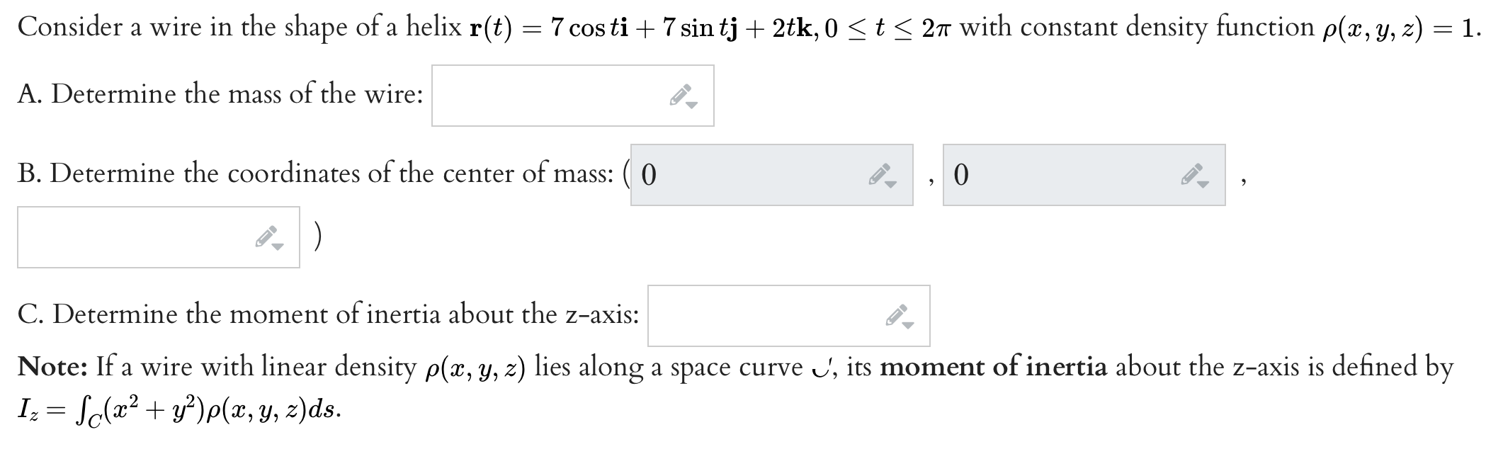 Solved Consider a wire in the shape of a helix | Chegg.com