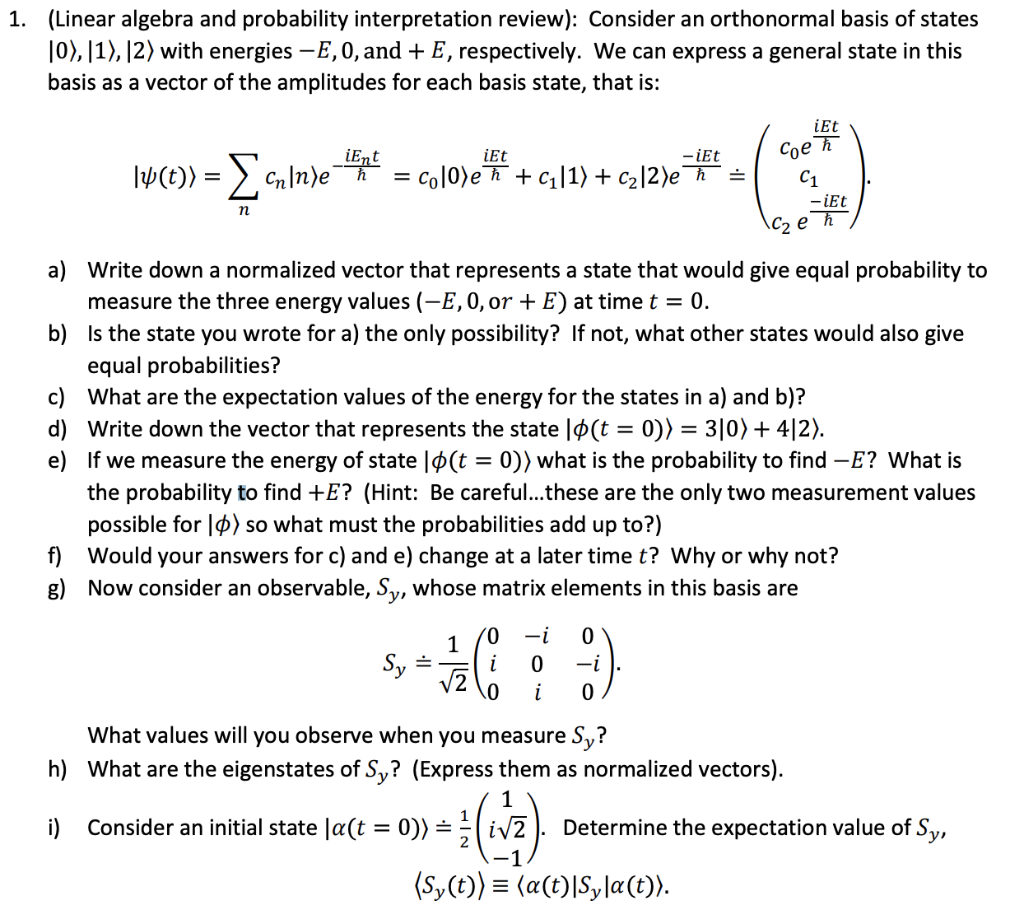 Solved 1. (Linear algebra and probability interpretation | Chegg.com