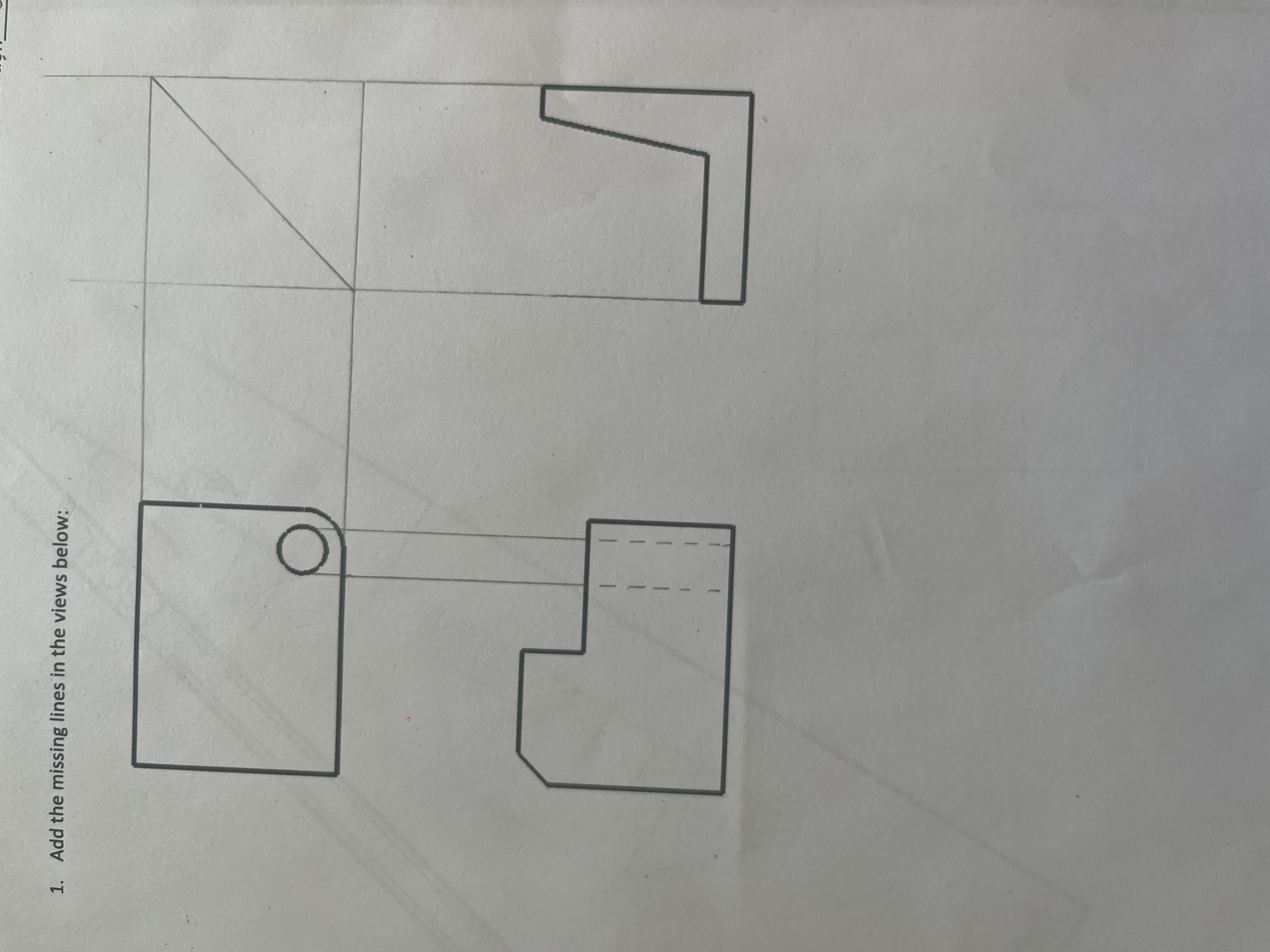 Solved 1. ﻿Add the missing lines in the views below: | Chegg.com