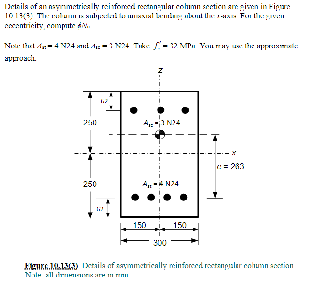 Solved Details of an asymmetrically reinforced rectangular | Chegg.com