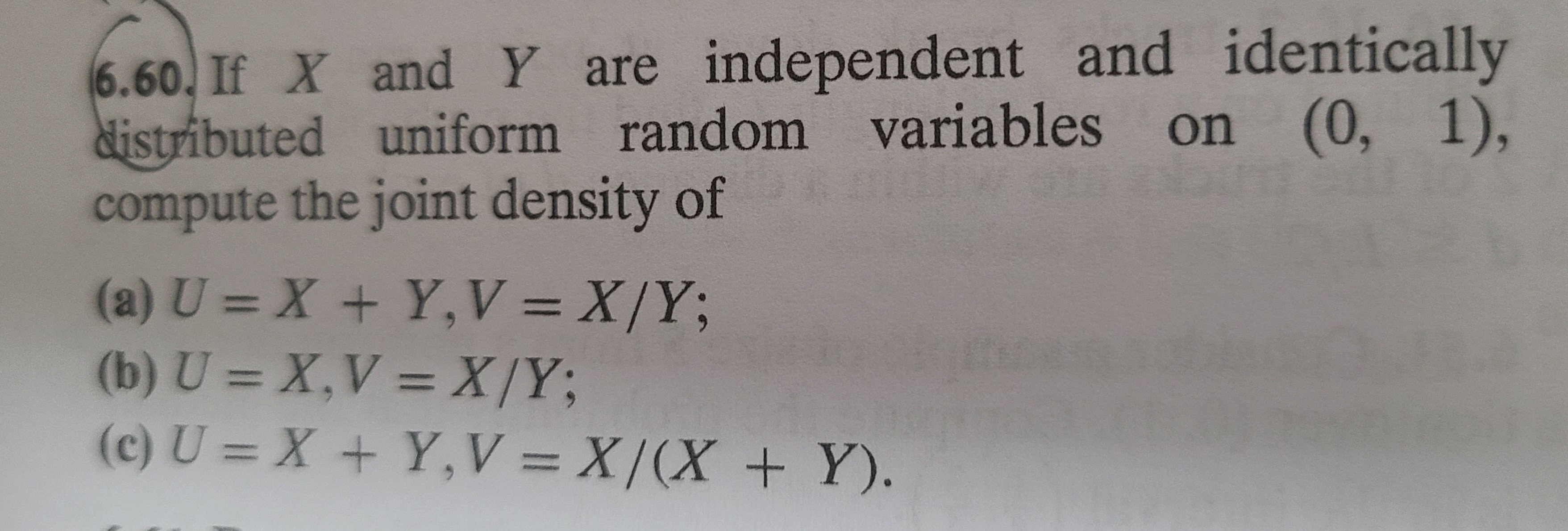 Solved 6.60. If X and Y are independent and identically | Chegg.com