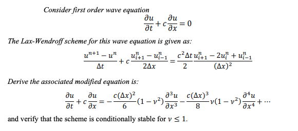 Solved Consider first order wave equation ди ди + c = 0 at | Chegg.com