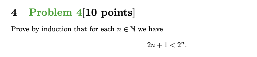 Solved 4 ﻿Problem 4[10 ﻿points]Prove by induction that for | Chegg.com