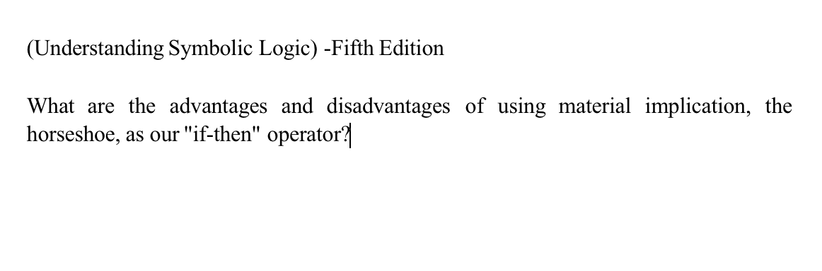 Solved (Understanding Symbolic Logic) -Fifth Edition What | Chegg.com