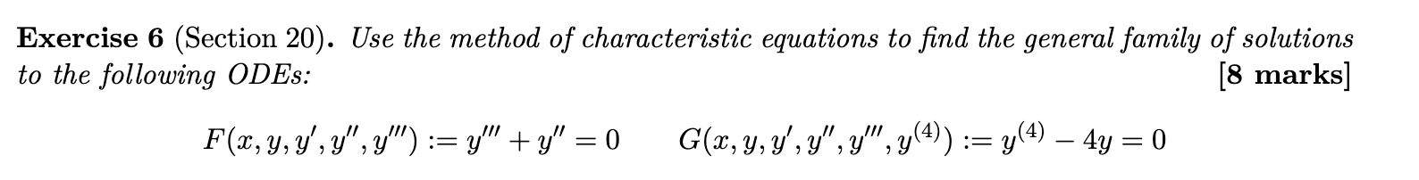 Solved Exercise 6 (Section 20). Use the method of | Chegg.com