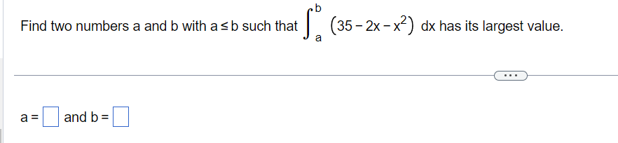 Solved Find two numbers a and b with a≤b such that | Chegg.com