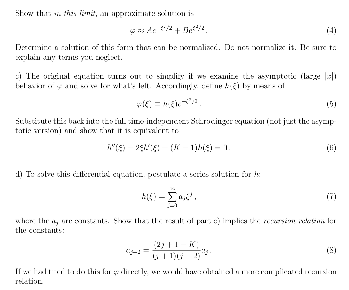 Solved Problem 4 Recall that the time-independent | Chegg.com