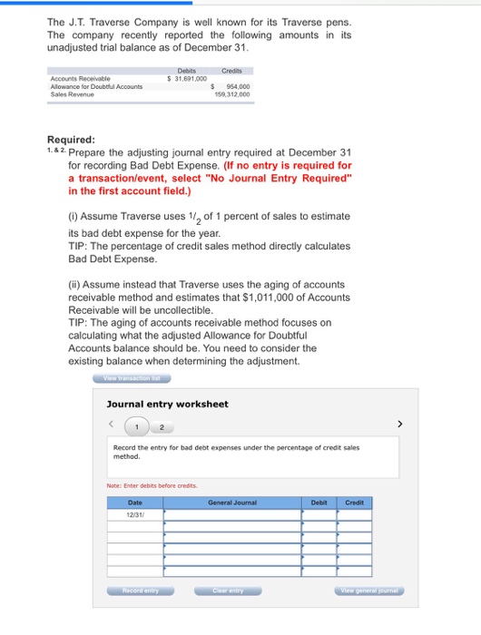 Solved The J.T. Traverse Company is well known for its | Chegg.com