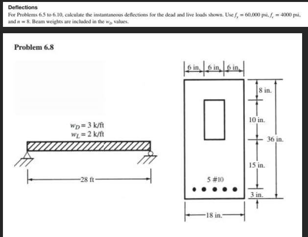 Solved Deflections For Problems 6.5 to 6.10, calculate the | Chegg.com