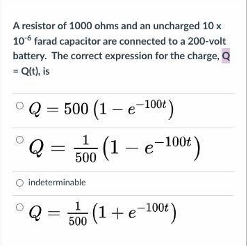 Solved A resistor of 1000 ohms and an uncharged 10 x 10 | Chegg.com