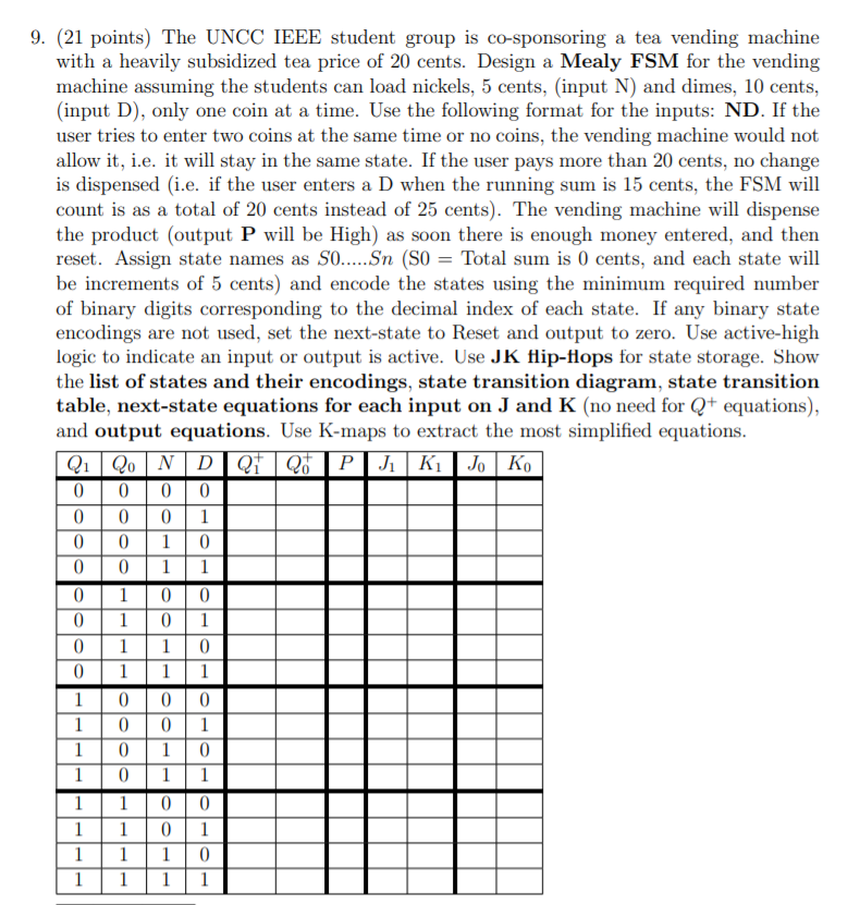 Solved 9. (21 points) The UNCC IEEE student group is | Chegg.com