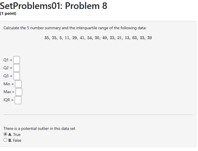 Solved SetProblems01: Problem 8 (1 point) Calculate the 5 | Chegg.com