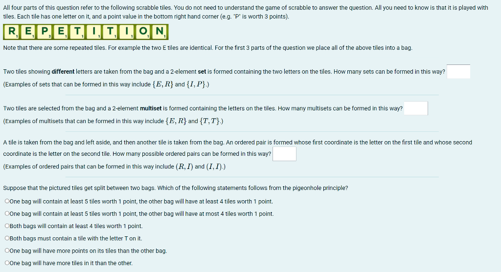 Solved All four parts of this question refer to the | Chegg.com