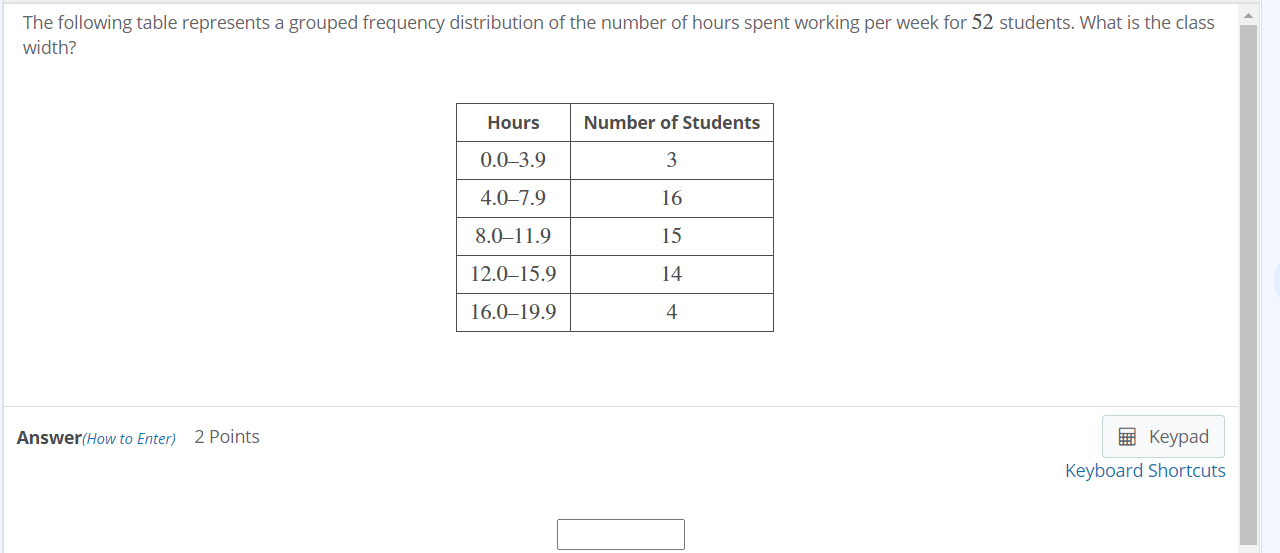 Solved The following table represents a grouped frequency | Chegg.com