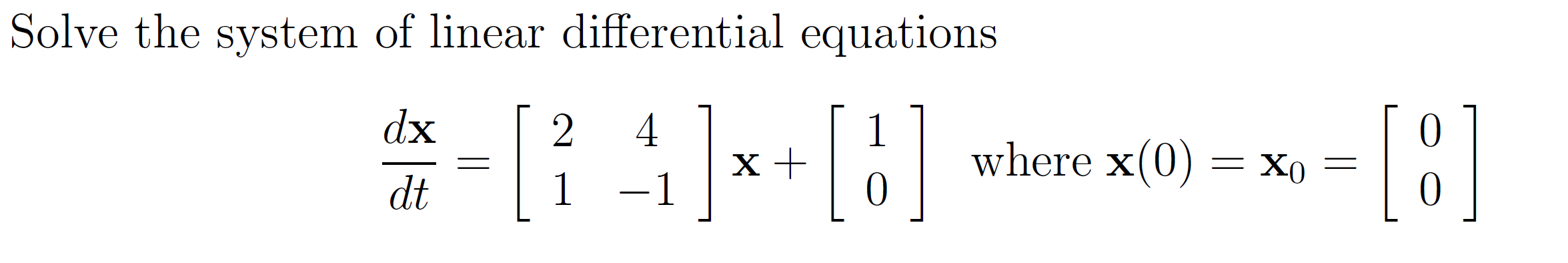 Solved Solve the system of linear differential equations | Chegg.com