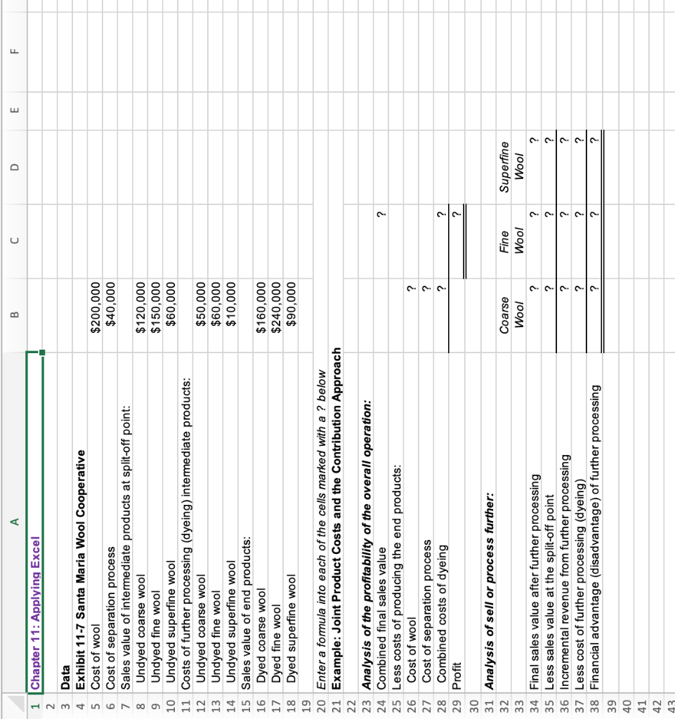 Required information The Chapter 11 Form worksheet is | Chegg.com