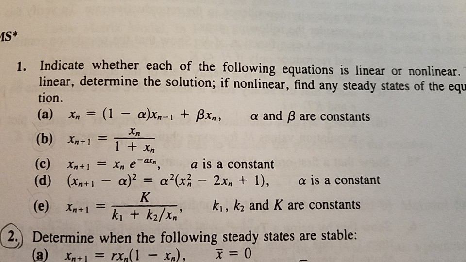 Solved IS 1. Indicate whether each of the following | Chegg.com