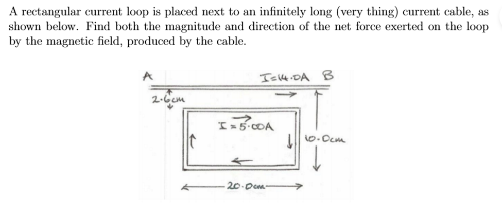 Solved A Rectangular Current Loop Is Placed Next To An 5040