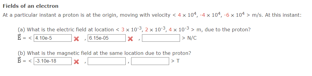 Solved Fields of an electronAt a particular instant a proton | Chegg.com