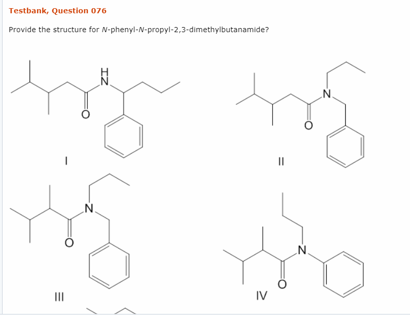 Solved Testbank Question 076 Provide The Structure For