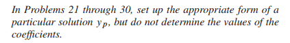 Solved In Problems 21 through 30, set up the appropriate | Chegg.com