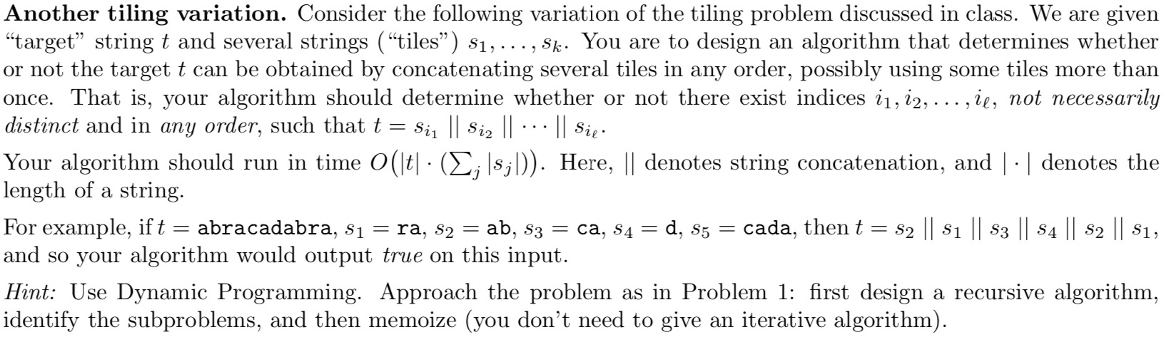 Solved Another tiling variation. Consider the following | Chegg.com
