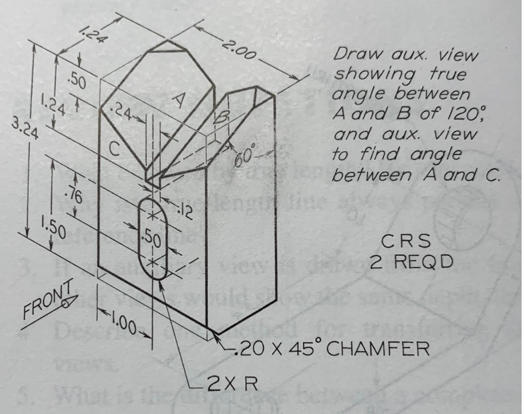 Solved I need assistance in creating this part to scale in | Chegg.com