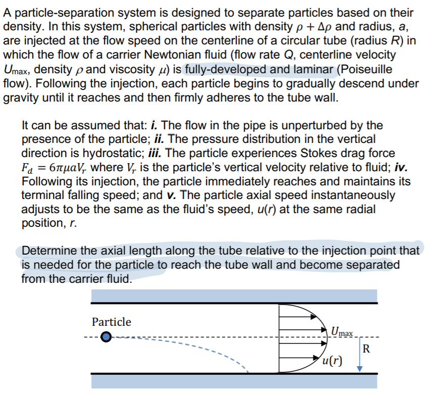 Solved A particle-separation system is designed to separate | Chegg.com