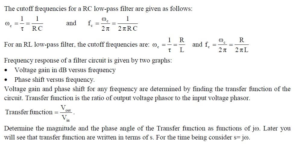 Solved Figure 2 shows an RC low-pass fillter Figure 2 RC | Chegg.com
