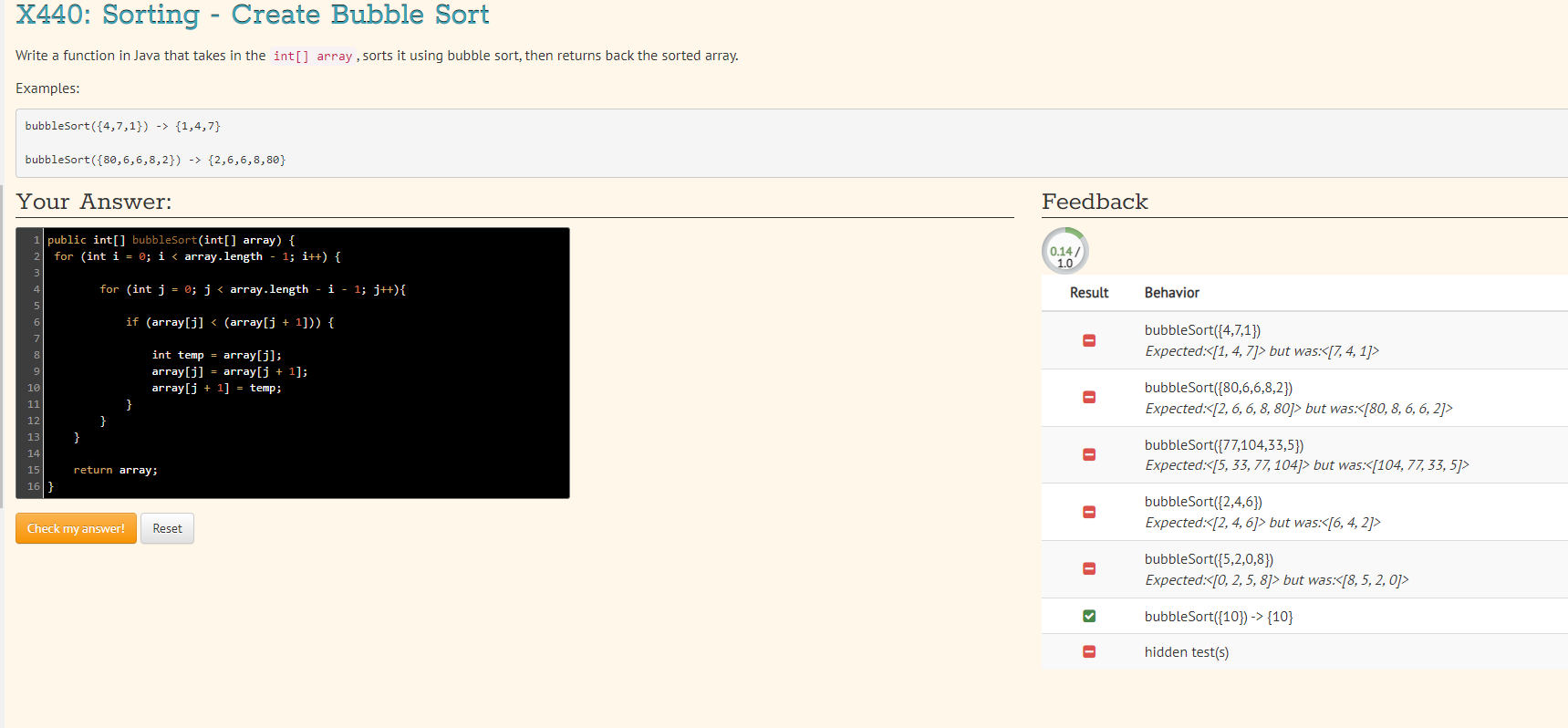 Solved X440: Sorting - Create Bubble Sort Write a function | Chegg.com