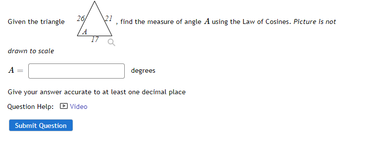Solved Given the triangle 17 x find the length of side 2 | Chegg.com