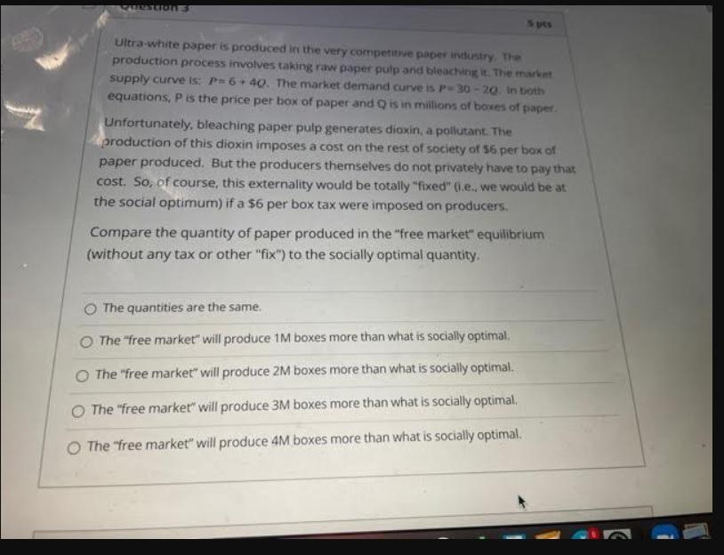 Solved CIU Ultra white paper is produced in the very | Chegg.com