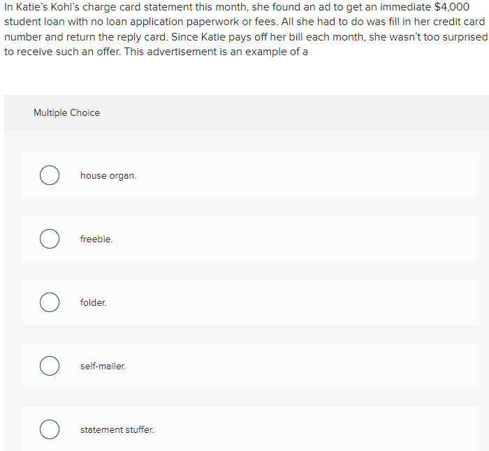Solved In Katie's Kohl's charge card statement this month, | Chegg.com