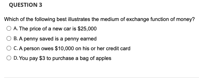 Solved QUESTION 3 Which of the following best illustrates | Chegg.com