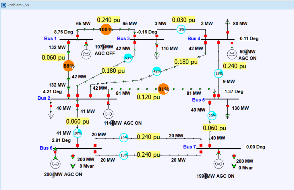 Solved 6.60. Using the PowerWorld Simulator case from | Chegg.com