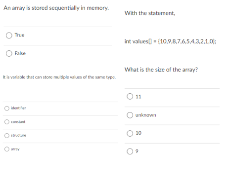 Solved An array is stored sequentially in memory. With the | Chegg.com