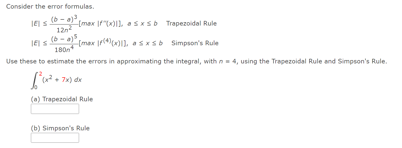 Solved Use the Trapezoidal Rule and Simpson's Rule to | Chegg.com