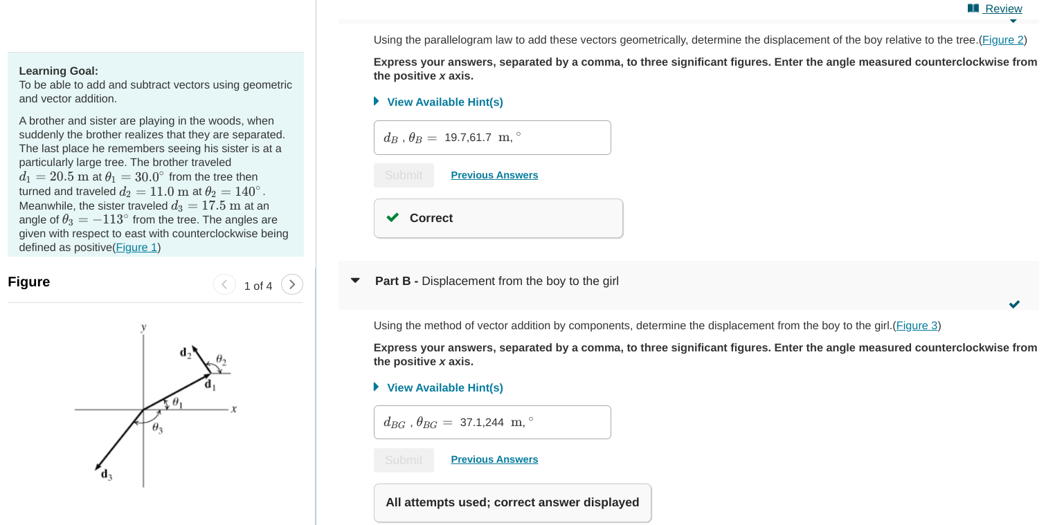 Solved Using the parallelogram law to add these vectors | Chegg.com