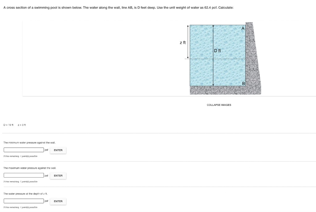 Solved A cross section of a swimming pool is shown below. | Chegg.com