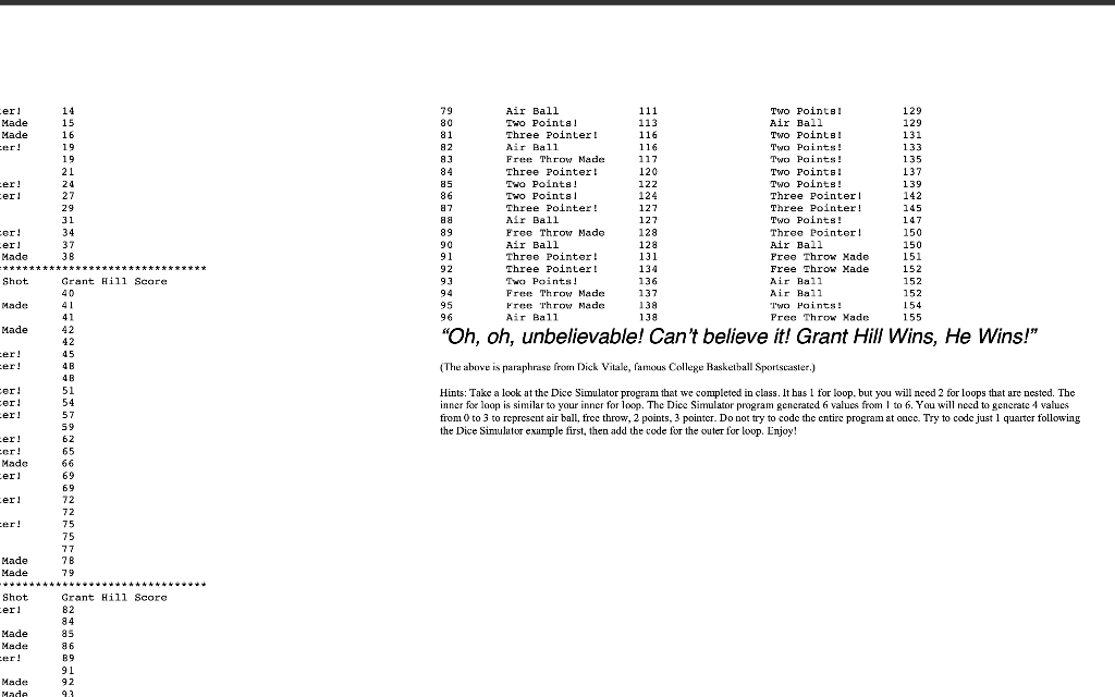 Solved ITP 120 Programming Assignment 2 It's March Madness | Chegg.com
