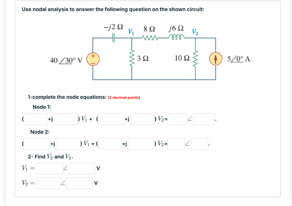 Solved Use Nodal Analysis To ﻿answer The Following Question